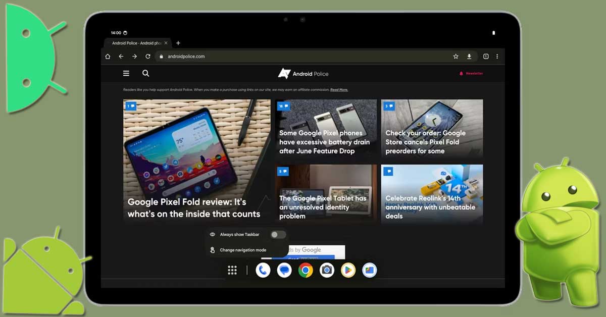 A Hidden Flag Unveiled - Android 14 may bring back the constant taskbar